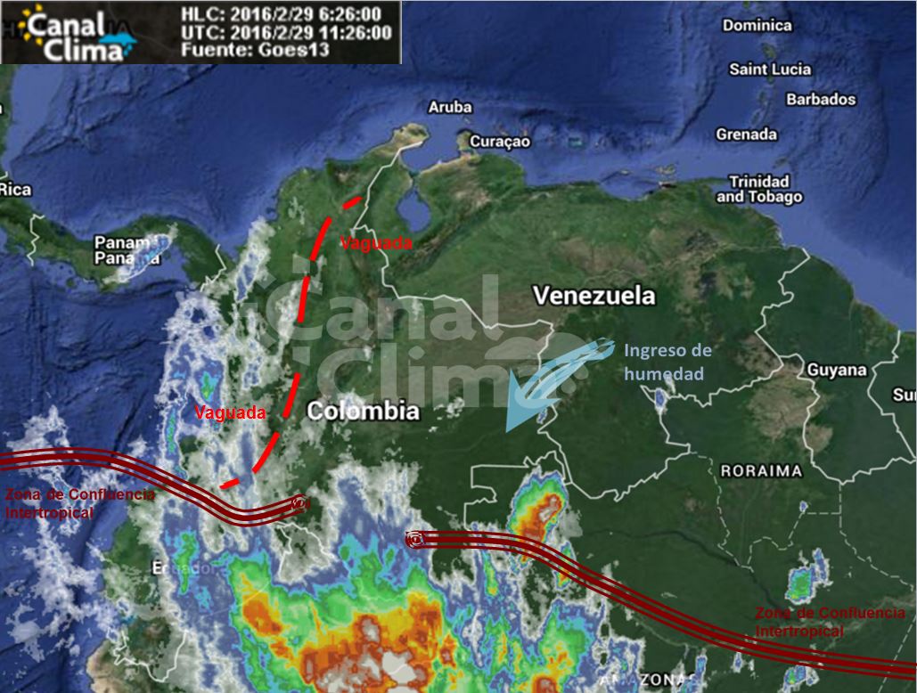 Pronostico meteorológico para Colombia - 29 de febrero de 2016 • Canal ...