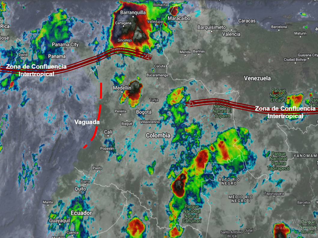 Pronóstico meteorológico para Colombia 29 de Agosto de 2022. • Canal Clima